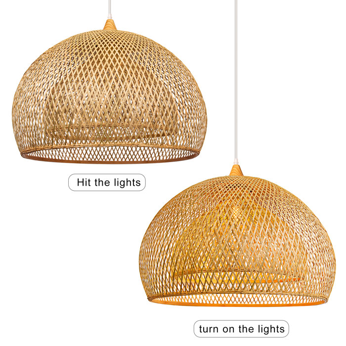 Bayou Breeze Grian 1 - Light Light Brown Single Pendant & Reviews | Wayfair