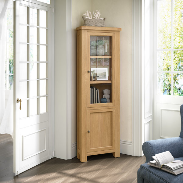 Union Rustic Murphys Oak Corner Display Unit | Wayfair.co.uk