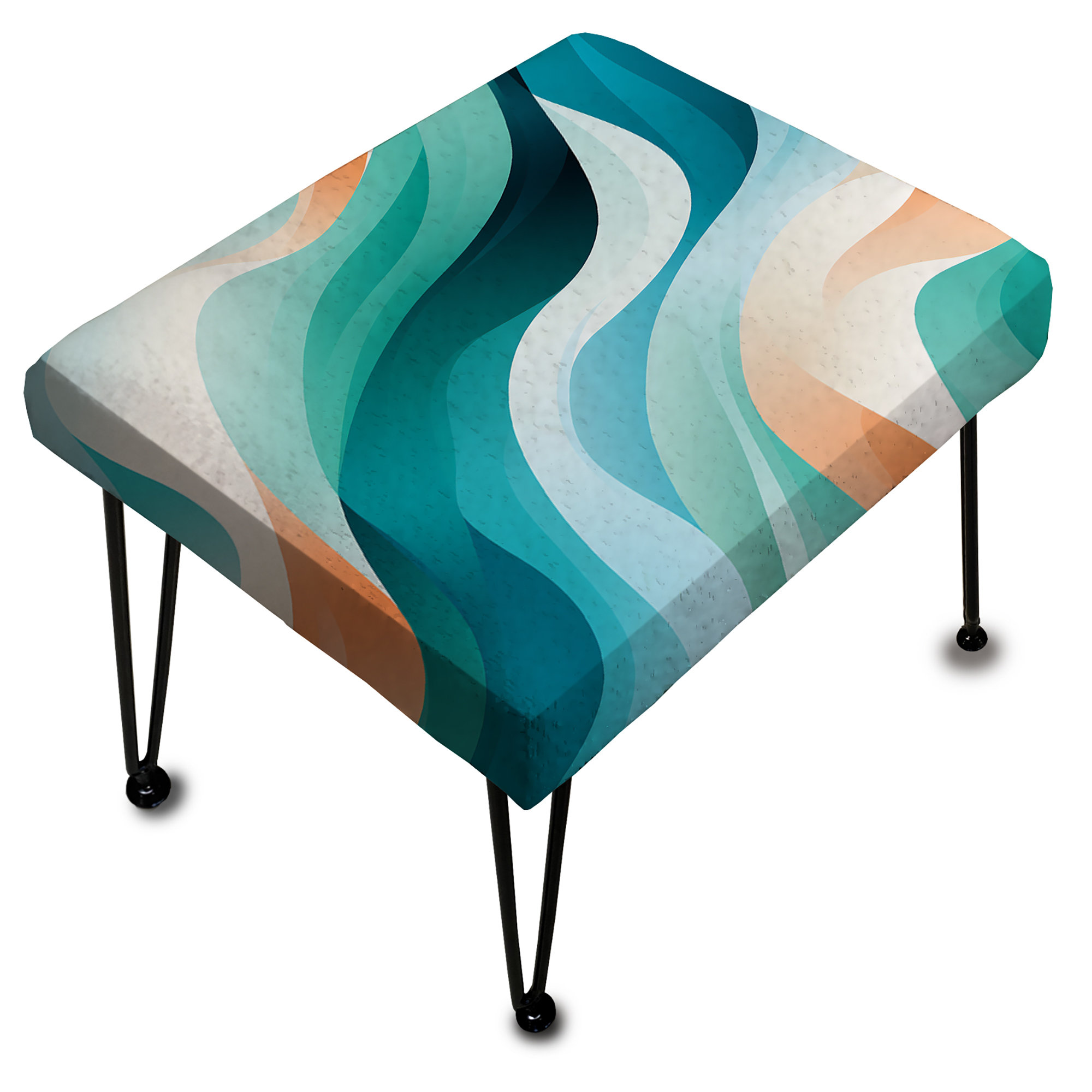 Design Art Coastal Green And Blue Geometry Geometric - Geometric ...