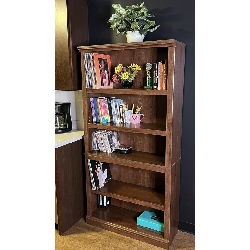 Loon Peak® 5-Shelf Washington Cherry finish Bookcase | Wayfair