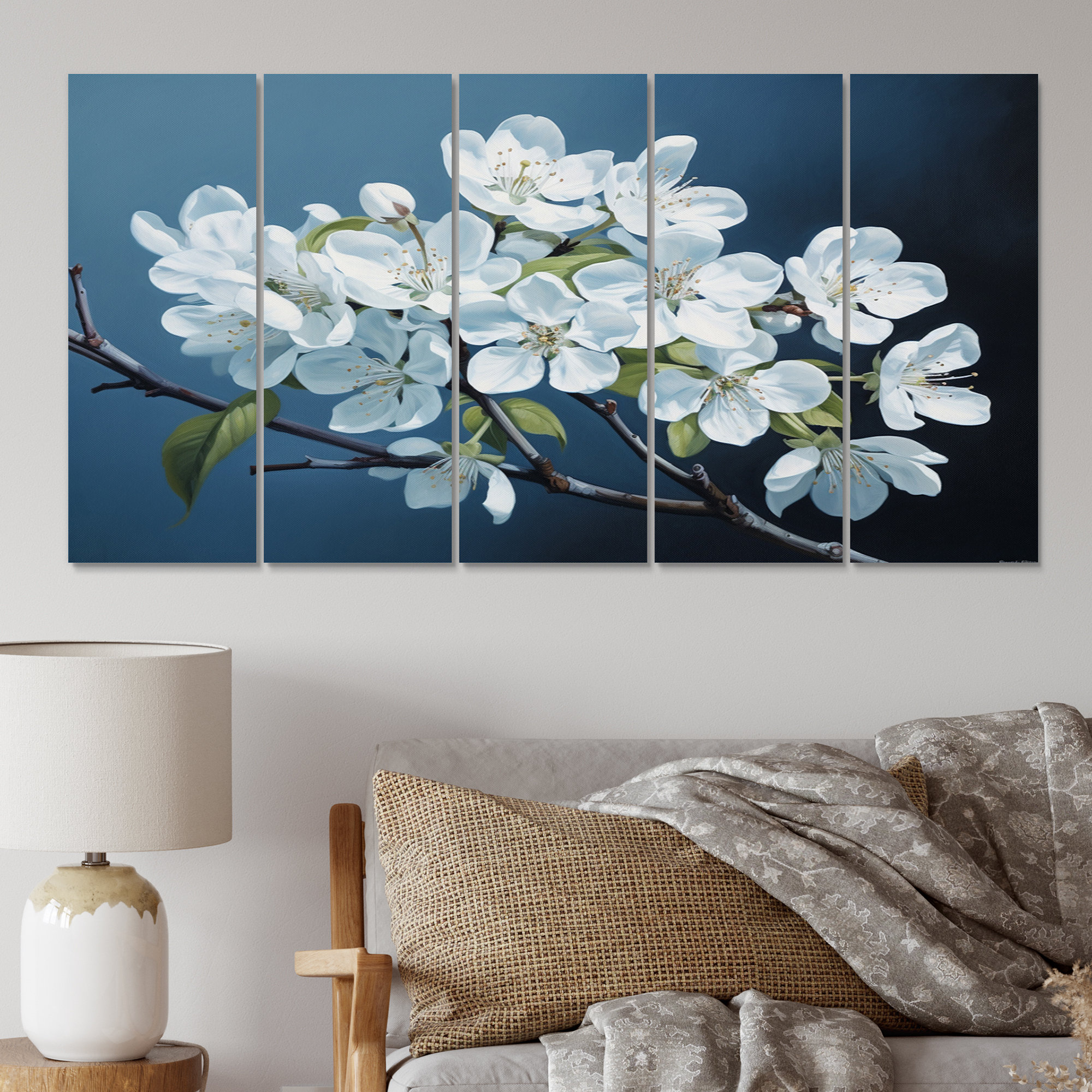 Design Art Apple Blossom Monochromatic Elegance VIII - Apple Blossom ...