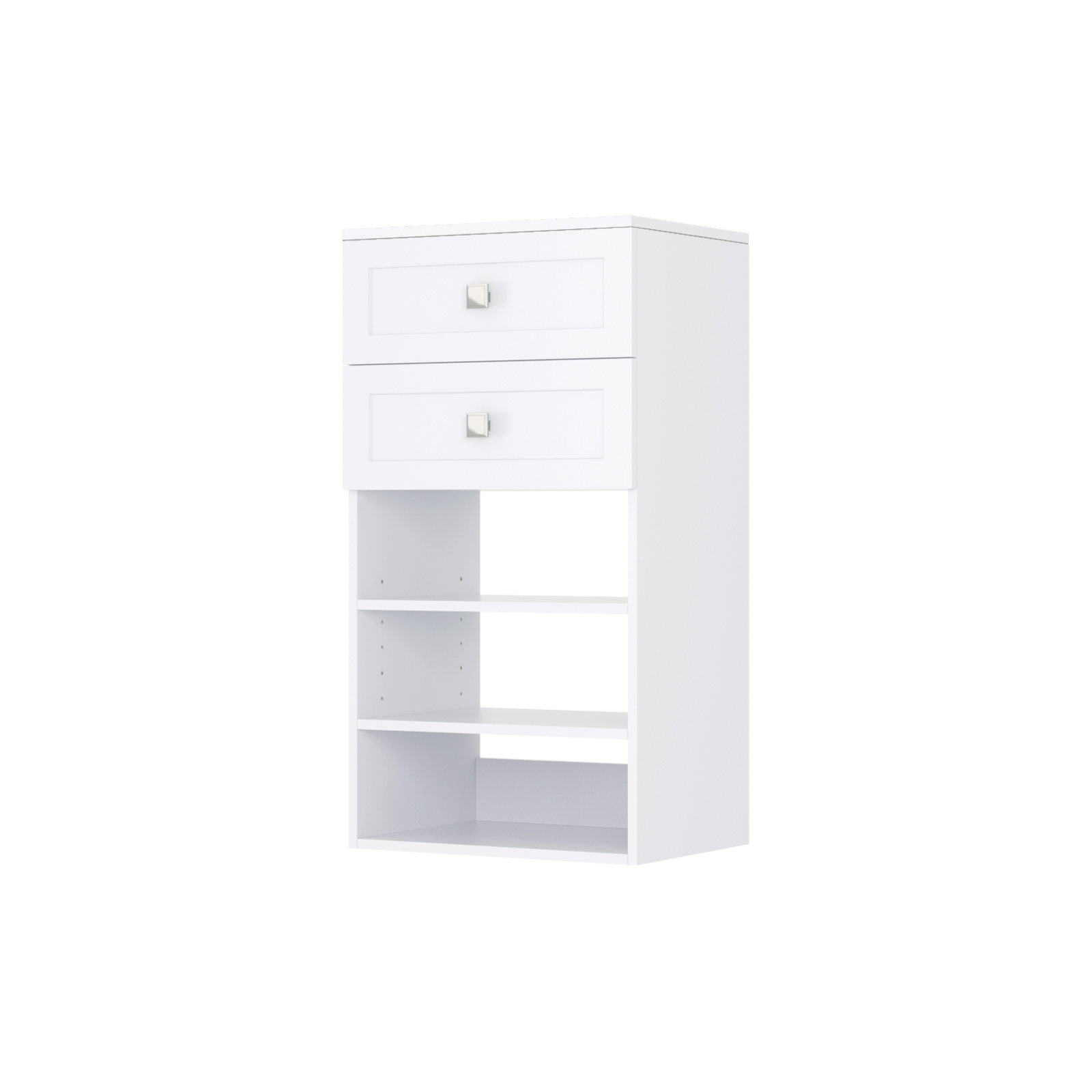 Latitude Run® 2 Drawer Short Shelf Tower Unit Combined Cabinet Box and ...