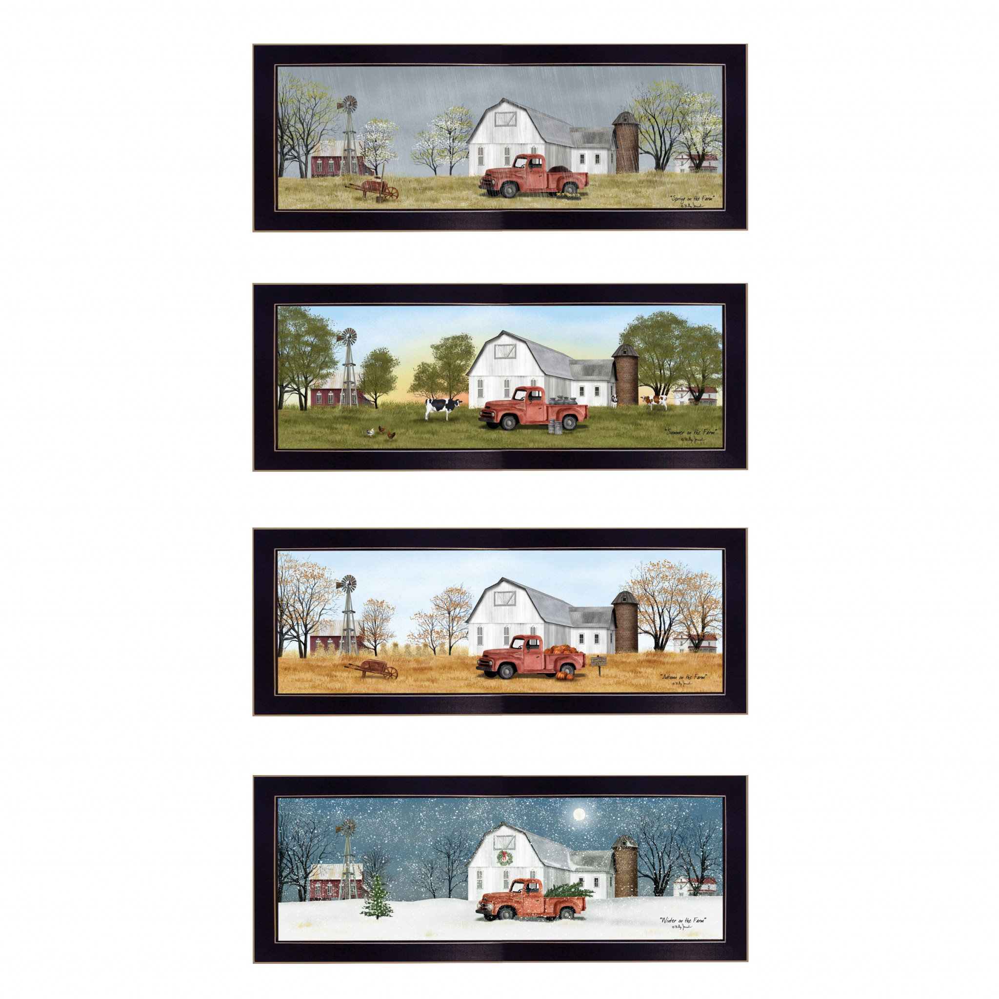 ZeaZu Set Of Four Billy Jacobs Four Seasons Collection V 4-Piece Black ...