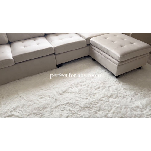 Mercer41 Tie-Dye Washable Shag Area Rugs Non-Slip Fluffy Shag Plush ...