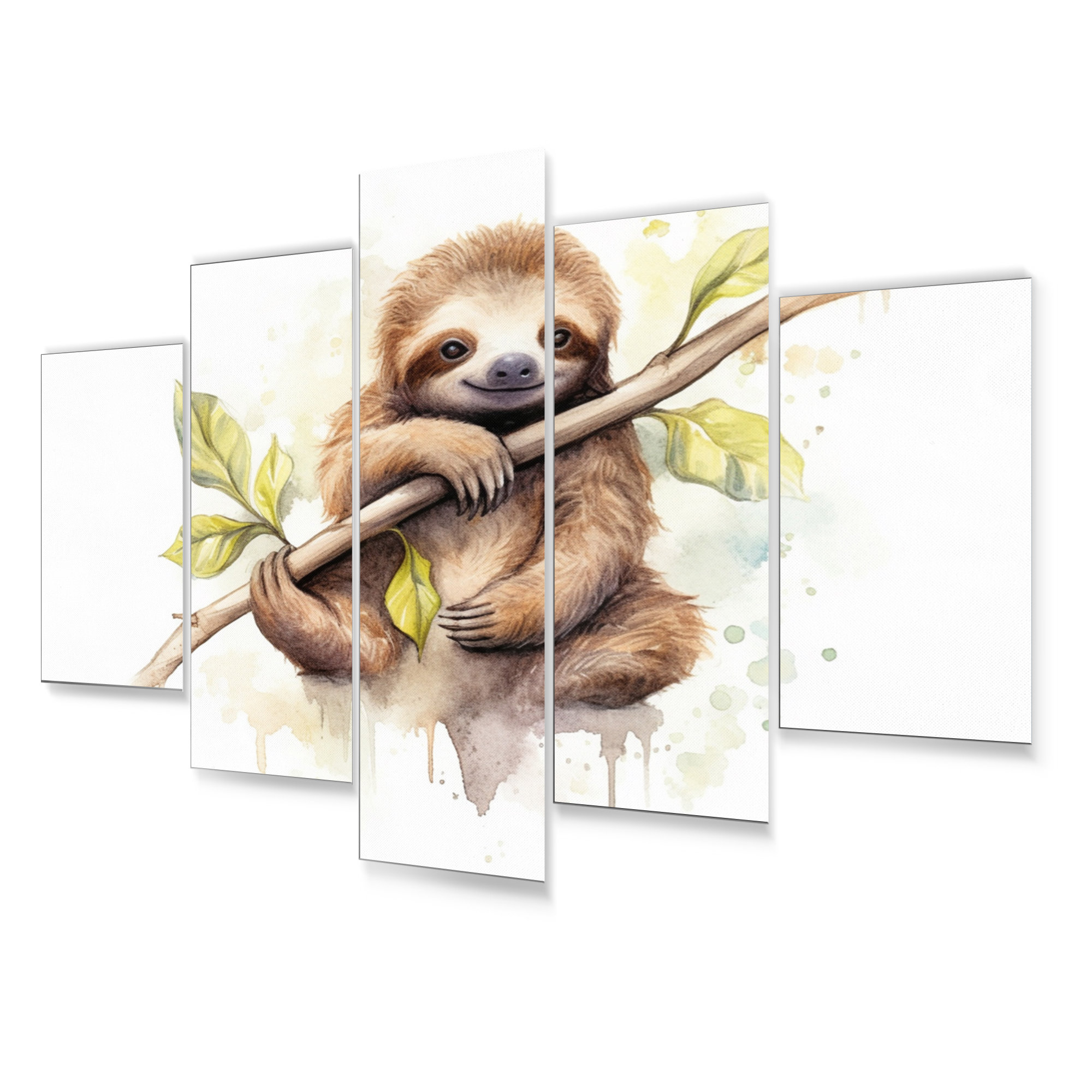 Design Art 5 Lazy Sloth Wall Decor Set Metal | Wayfair