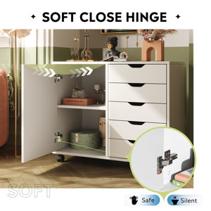 Wade Logan® Gebhardt 30.71'' Wide 5 -Drawer Mobile File Cabinet ...