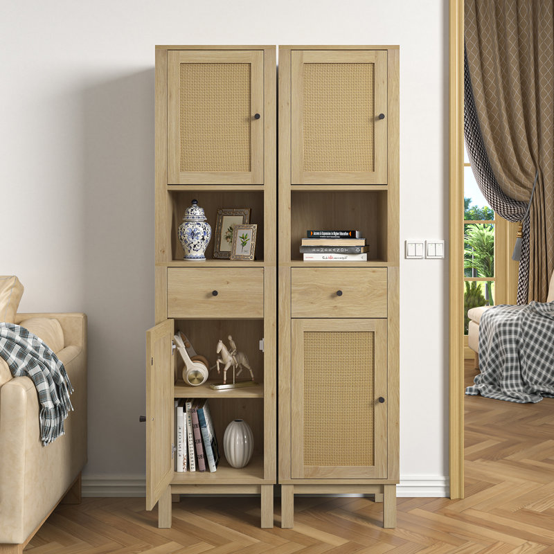 Bay Isle Home™ Brettly Tall Bathroom Cabinet Slim Bathroom Storage ...