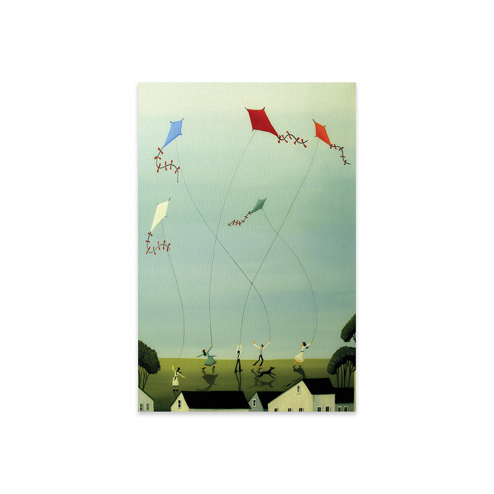 Red Barrel Studio® Five Kites Flying by Debbie Criswell - Unframed ...