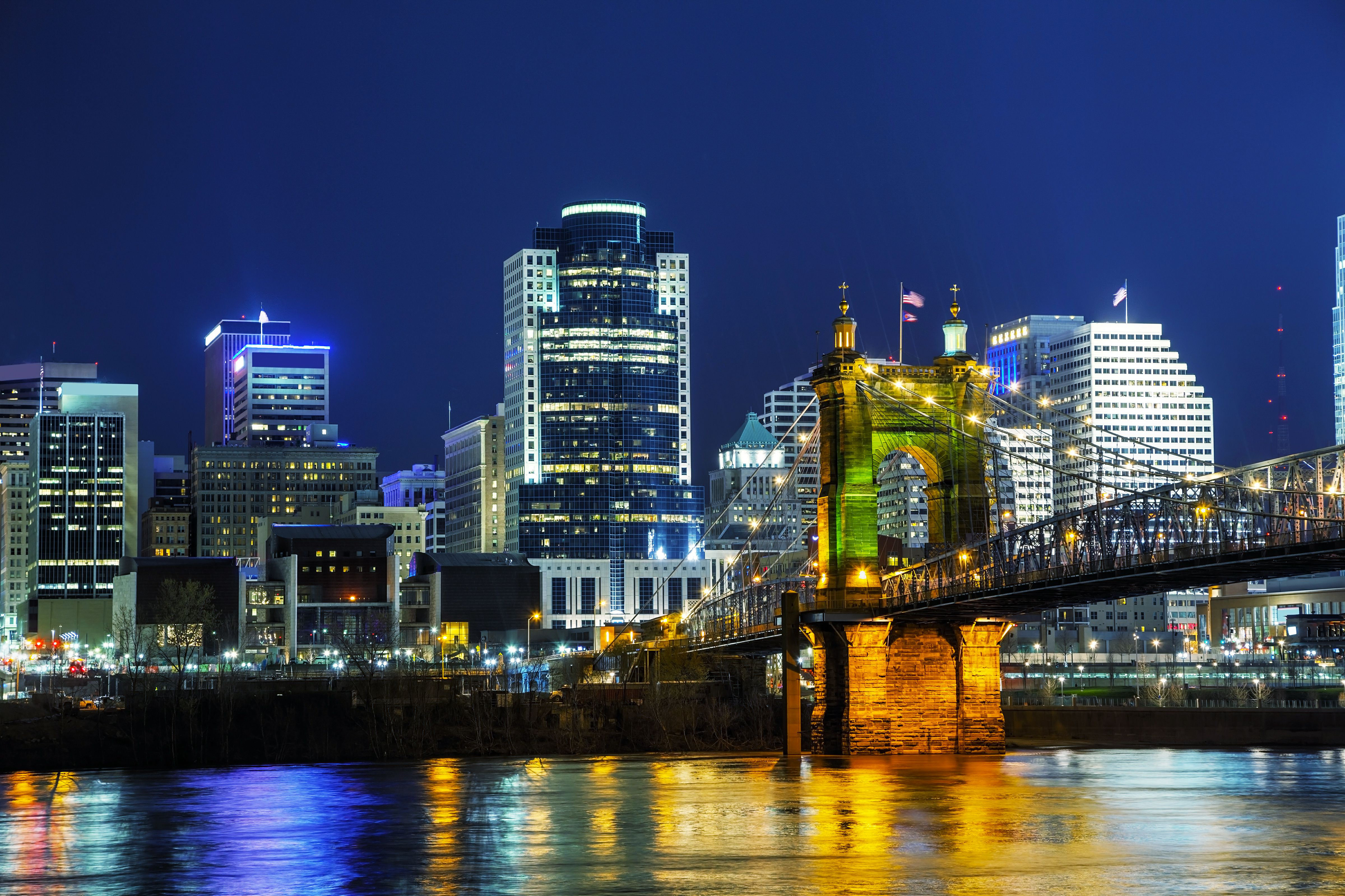 Ebern Designs Cincinnati Downtown Overview by - Wrapped Canvas ...