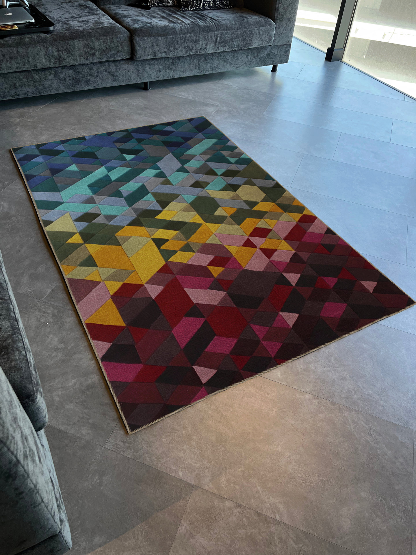 Bloomsbury Market Blue-Red Themed Multi-Colored Crystal Geometric Shape ...