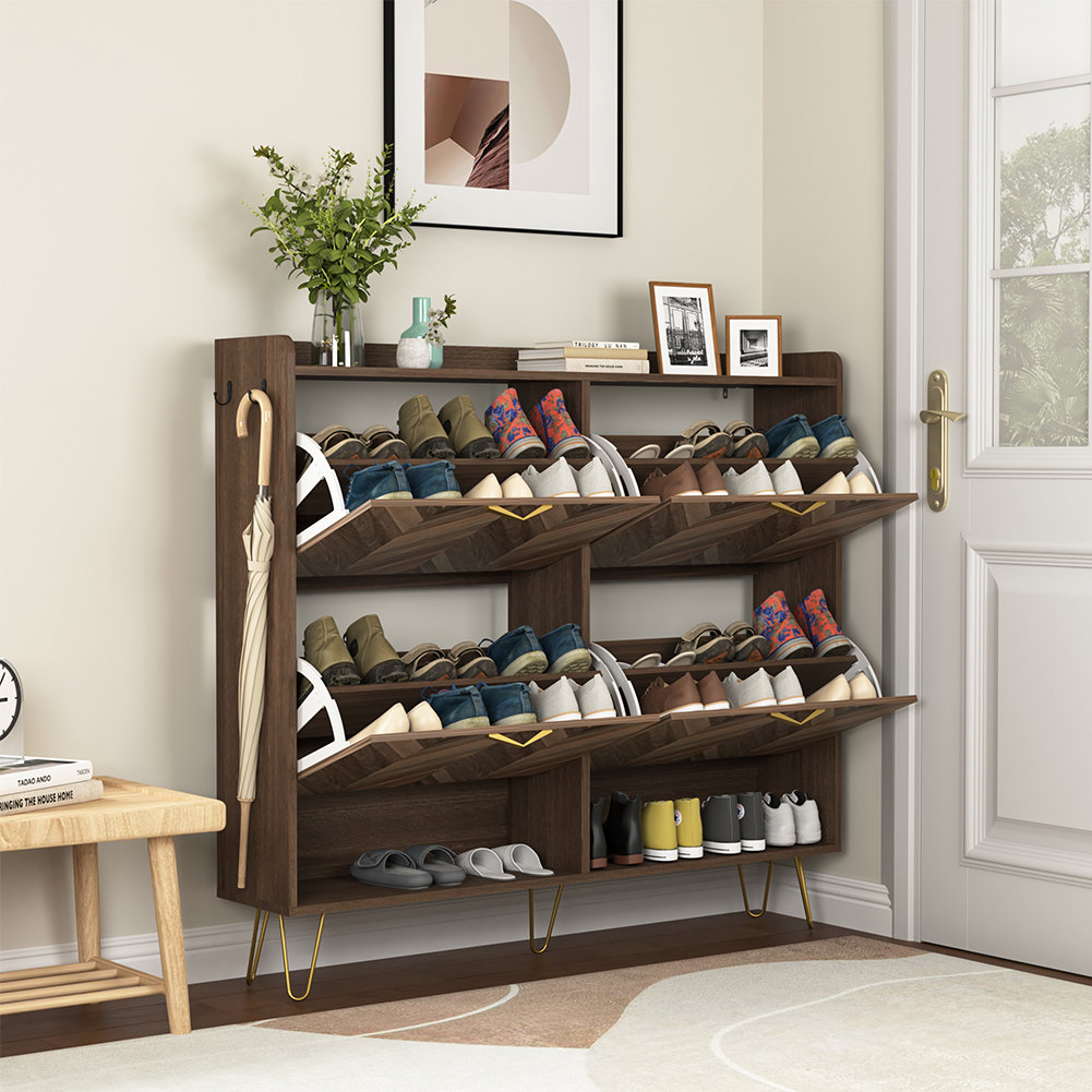 Everly Quinn 24 Pairs Shoe Storage Cabinet - Wayfair Canada