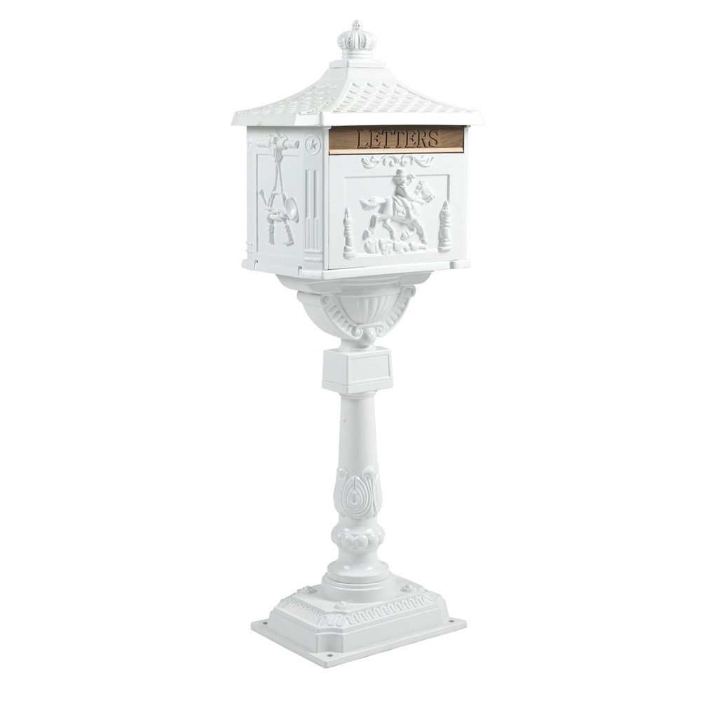 cozypony Cast Aluminum Post Mounted Mailbox | Wayfair