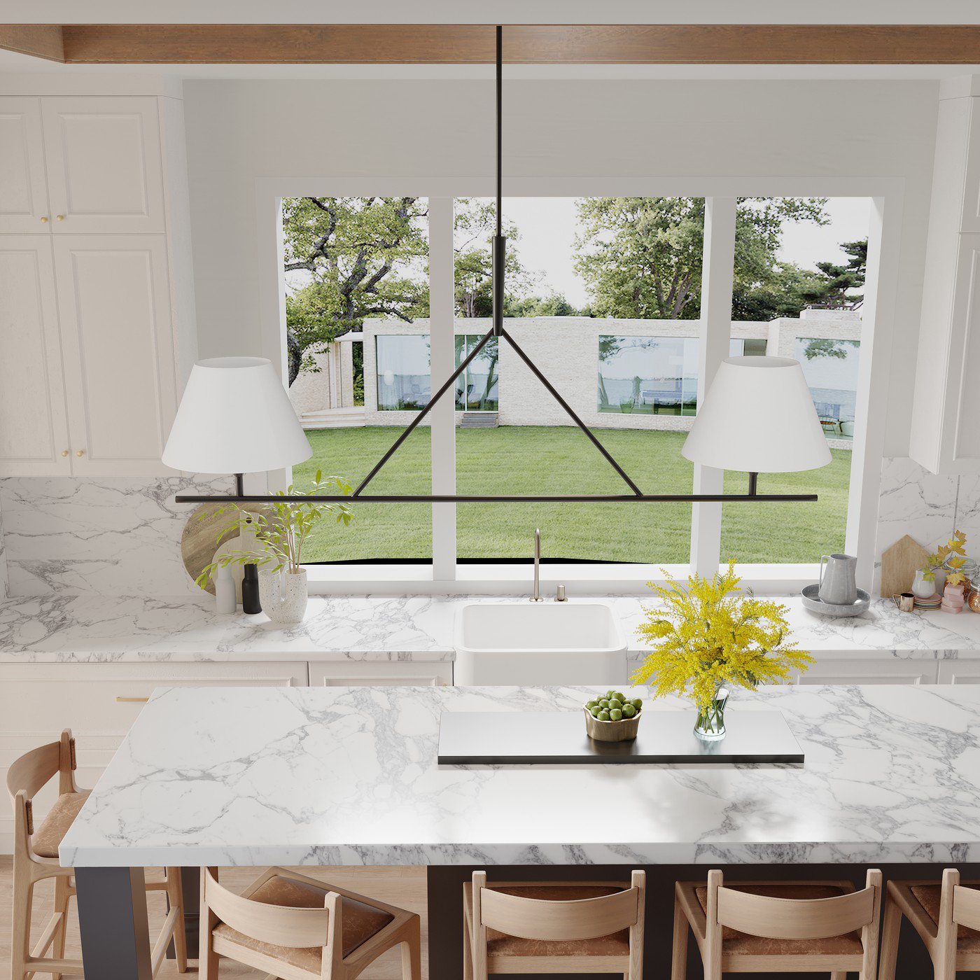 Willa Arlo™ Interiors Hinesville 2-Light White Fabric Shade Dimmable ...