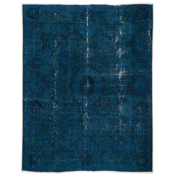 Rug N Carpet One-of-a-Kind 9'6" X 11'11" Wool Area Rug in Turquoise ...