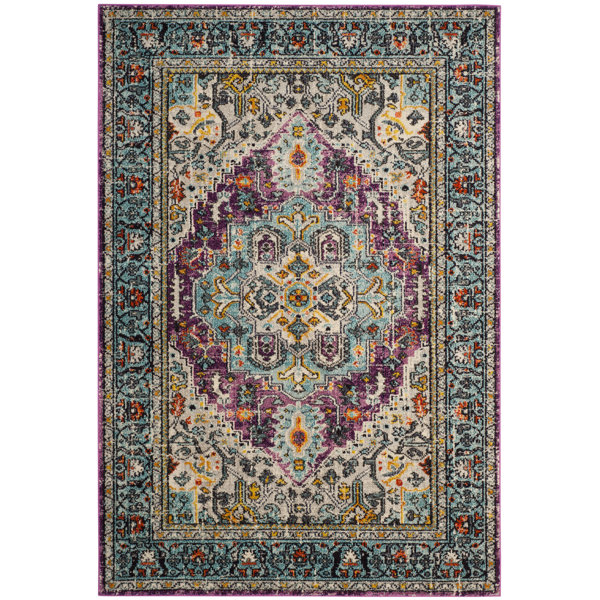 Bloomsbury Market Nistler Violet/Light Blue Rug & Reviews | Wayfair.co.uk