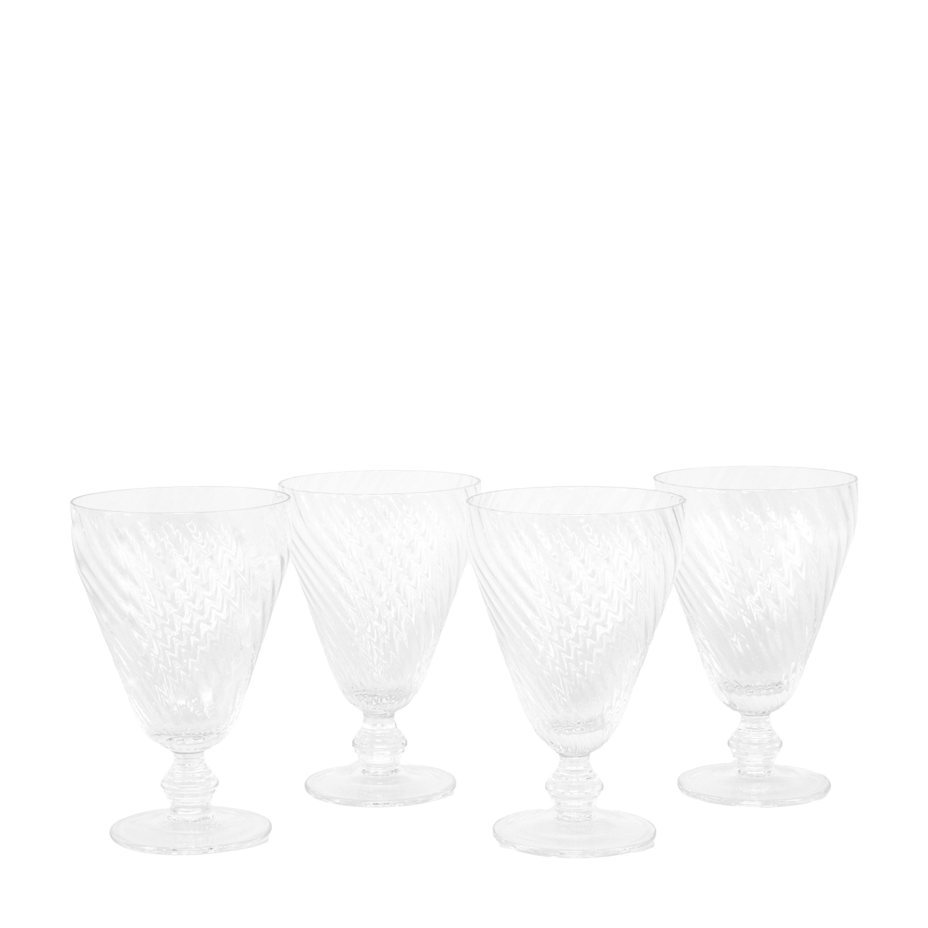 17 Stories Swirl Wine Glass Clear (4pk) 92x92x145mm | Wayfair.co.uk