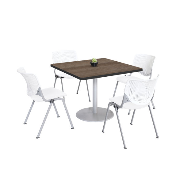 KFI Studios Mode Square Breakroom Table and Kool Chair Set | Wayfair