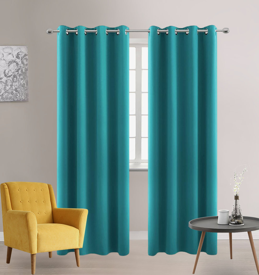 Eider & Ivory™ Talala Microfiber Solid Color Room Darkening Thermal ...