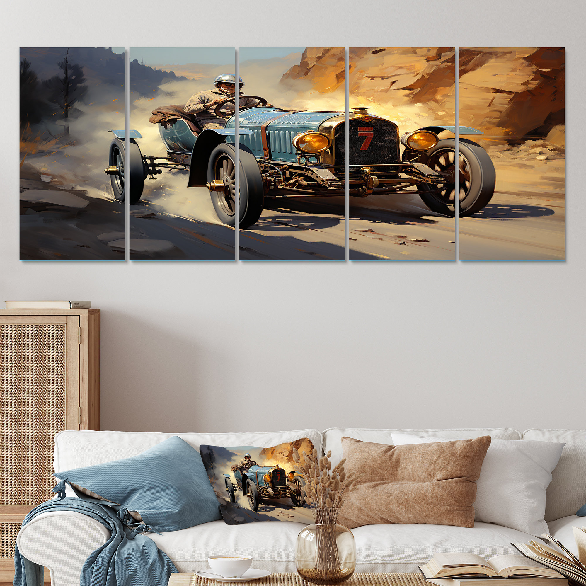 August Grove® Yellow And Blue Dusty Race Track Adventures - Race Tracks ...