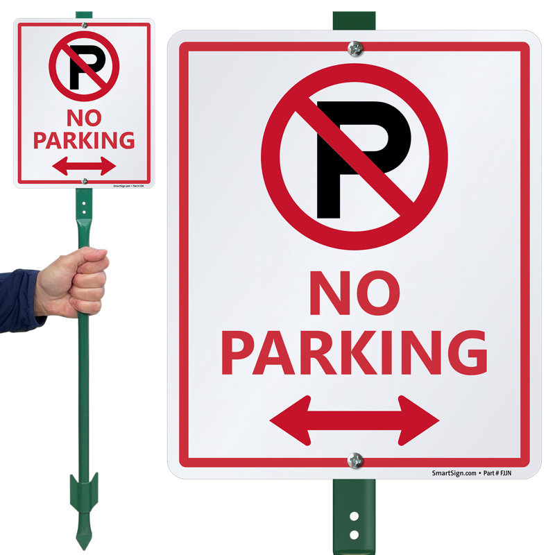 SmartSign No Parking (With No Parking Symbol and Bidirectional Arrow ...