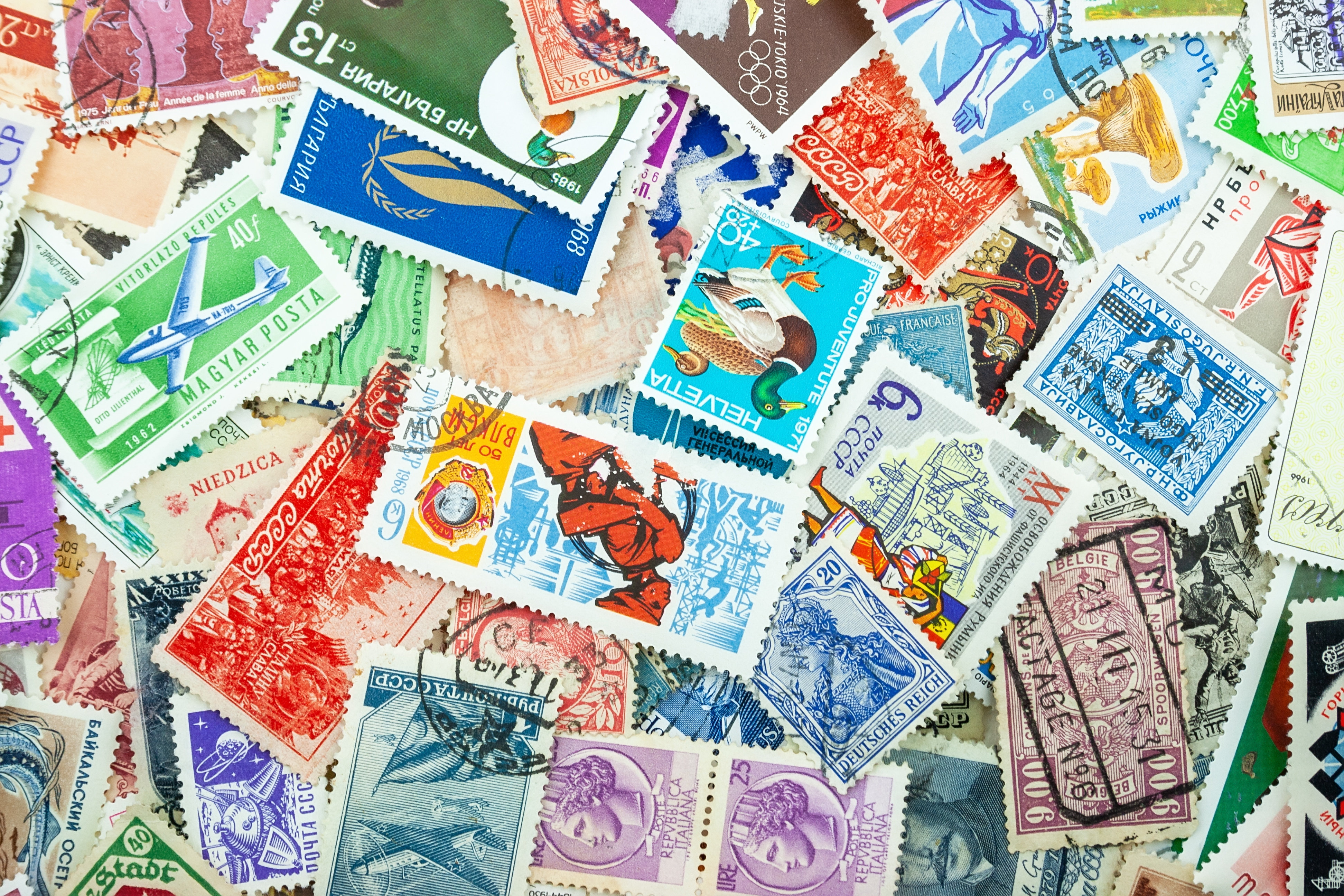 Hokku Designs Emilijus Multi-Colored Postage Stamps | Wayfair