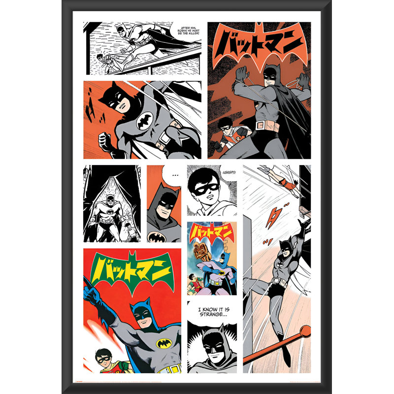 Winston Porter " Batman - Bat - Manga Comic Strip Poster " | Wayfair