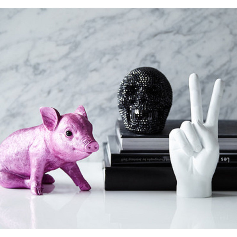 Gracie Oaks Dyani Pink Chrome Piggy Standing - 9.5" long & Reviews ...