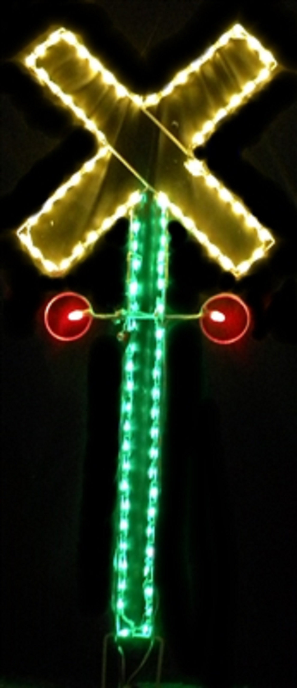 Lori's Lighted D'Lites Animated Large Railroad Crossing Christmas ...