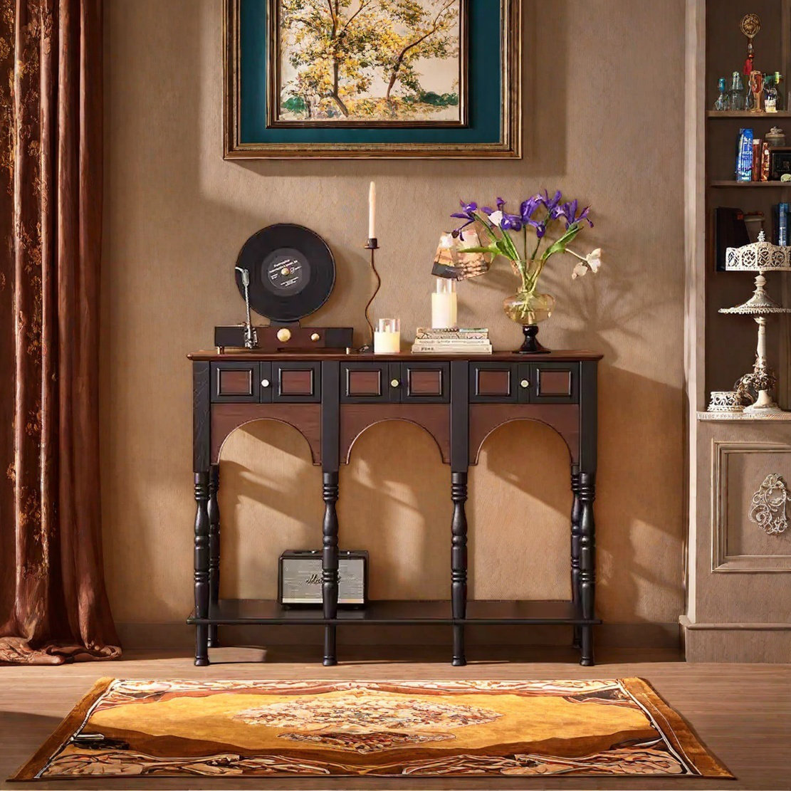 DURBIL Classical Retro Console Table with Drawers | Wayfair