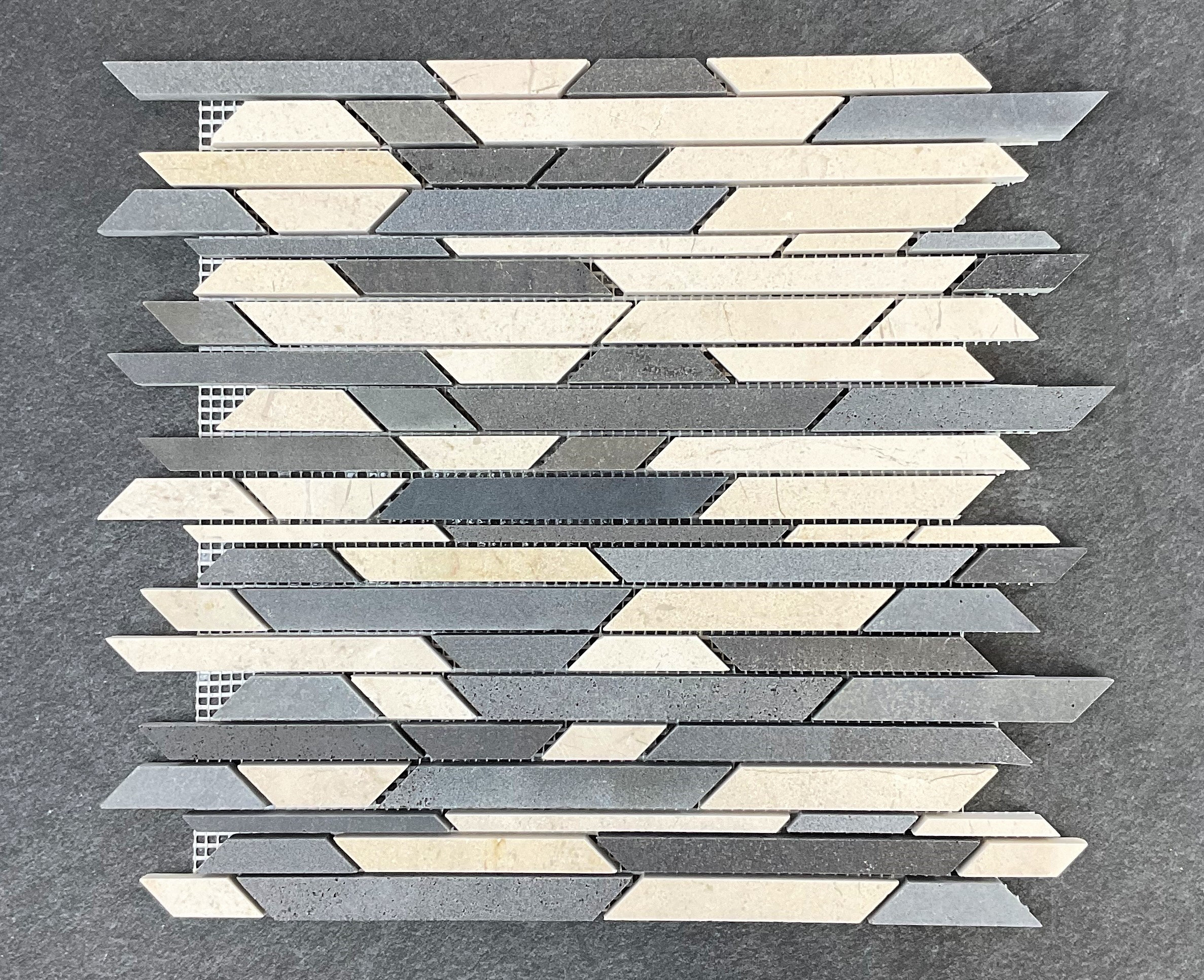 ES Stone Cram Maril And Grey Marble Mosaic Tile | Wayfair