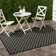Ophelia & Co. Joyner Looped/Hooked Black/Beige Indoor/Outdoor Rug ...