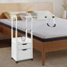 SUNYOU Overbed Table with Wheels-Height Adjustable Over Bed Desk ...