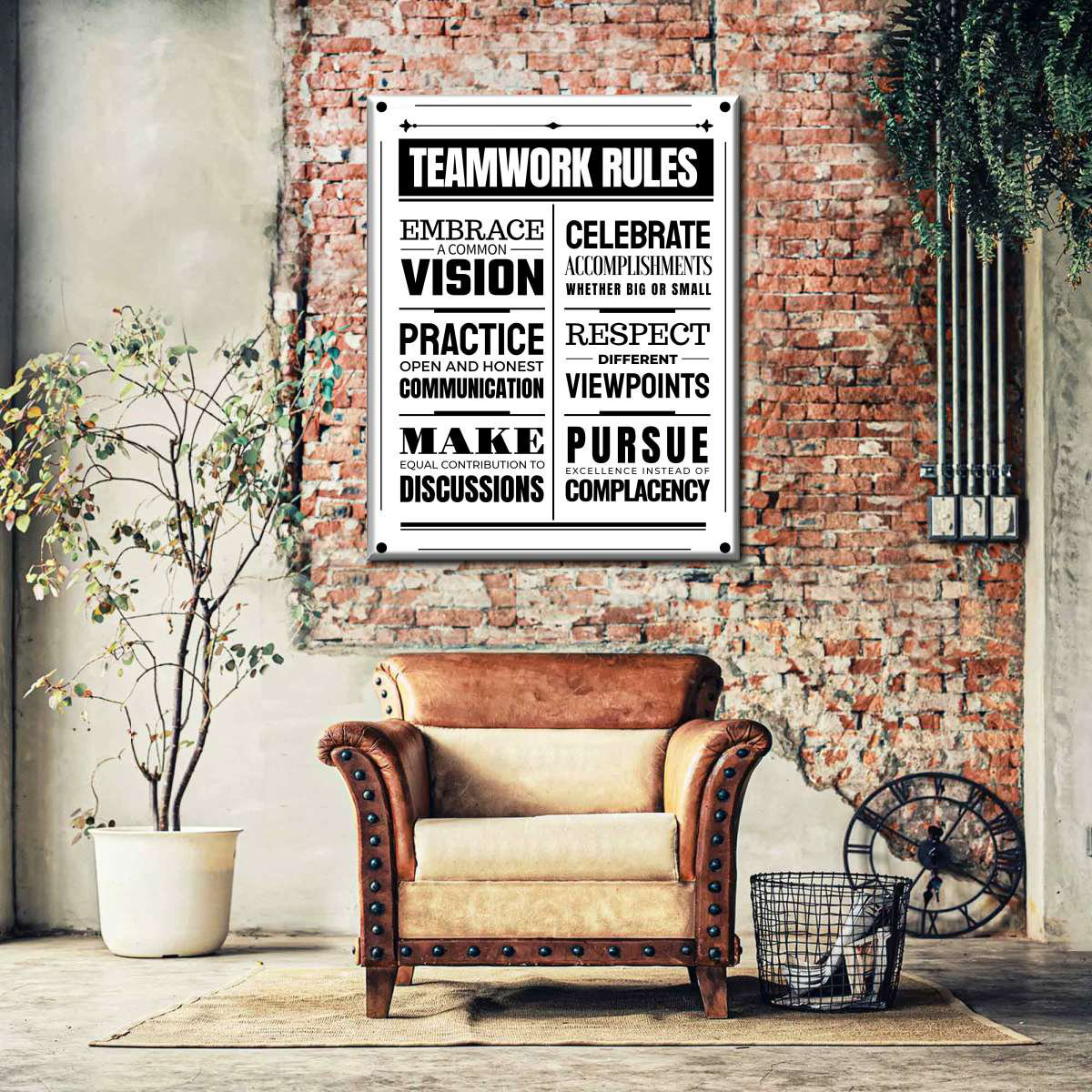 Trinx Teamwork Rules On Canvas Print - Wayfair Canada