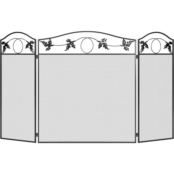 Winston Porter Miltiadis 3 Panel Steel Fireplace Screen | Wayfair