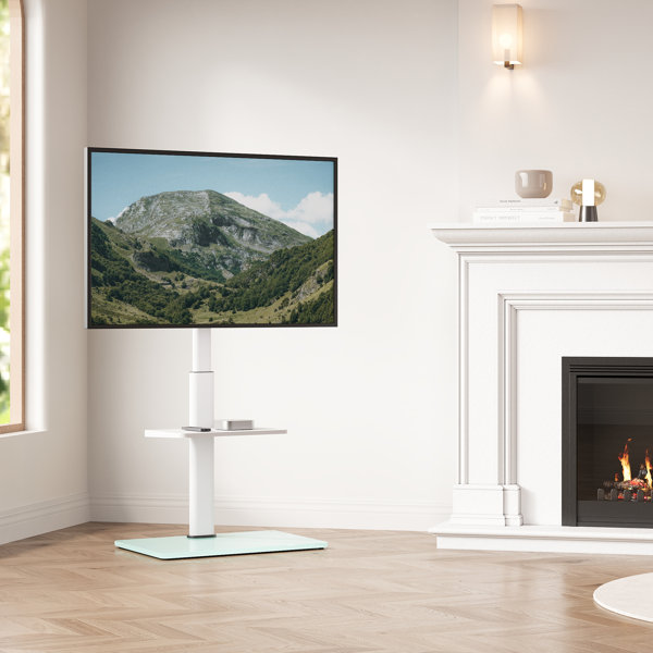 Ebern Designs Allejah Modern Swivel Corner TV Stand for TVs up to 65 ...