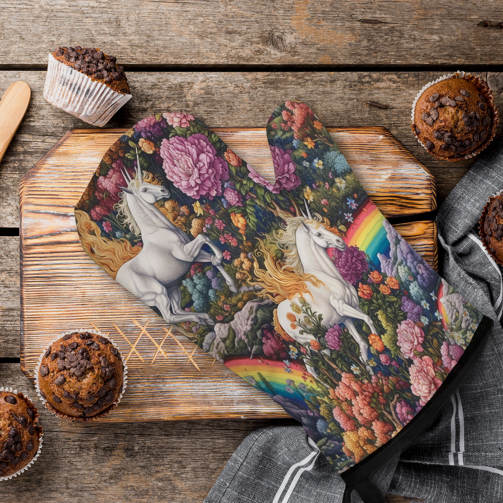 MentionedYou Majestic Flora Oven Mitt Cotton Twill | Wayfair