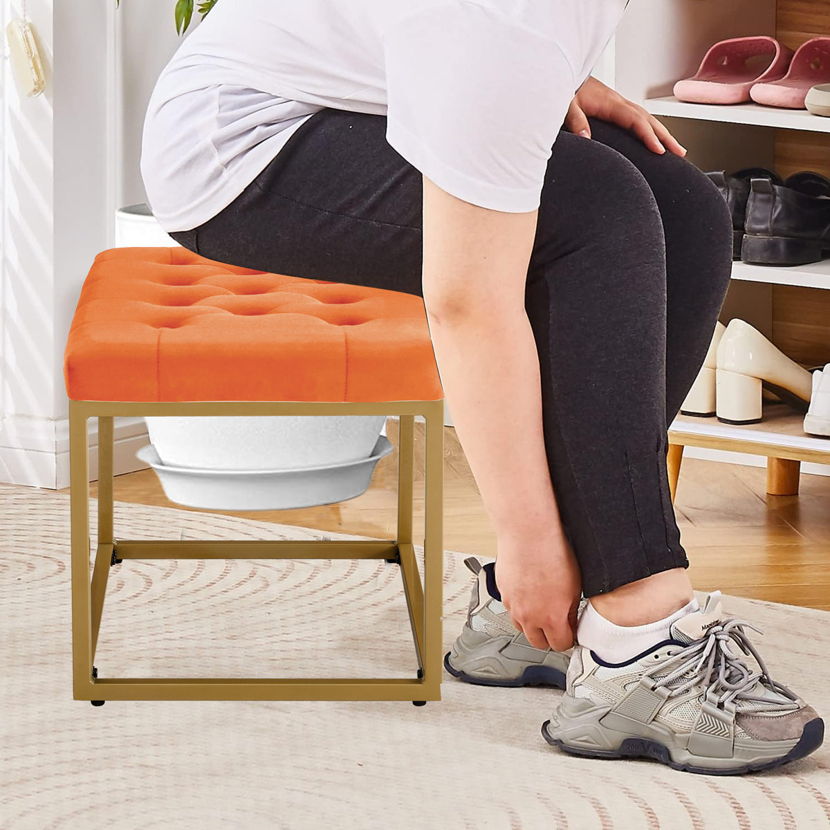 Mercer41 Rouidate Velvet Upholstered Bench | Wayfair