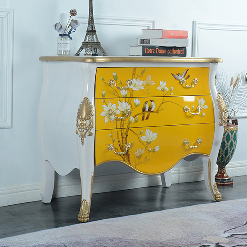 Vivid Space Creation 3-Drawer Painted Accent Chest & Storage Cabinet ...