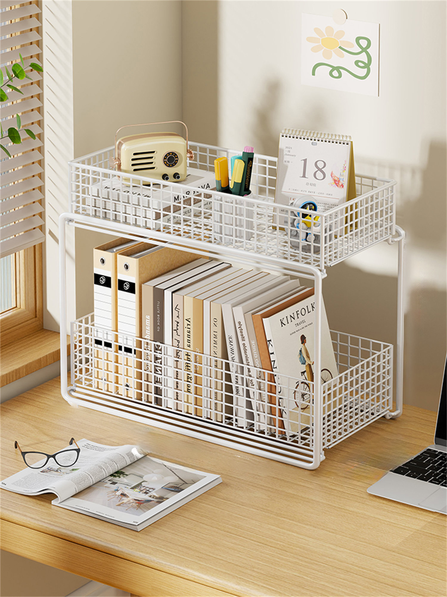 Hokku Designs Marji Metal Stackable Desk Organizer | Wayfair