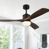 Wrought Studio™ Bilon 52" Classic Wood Ceiling Fan with LED Light Kit ...
