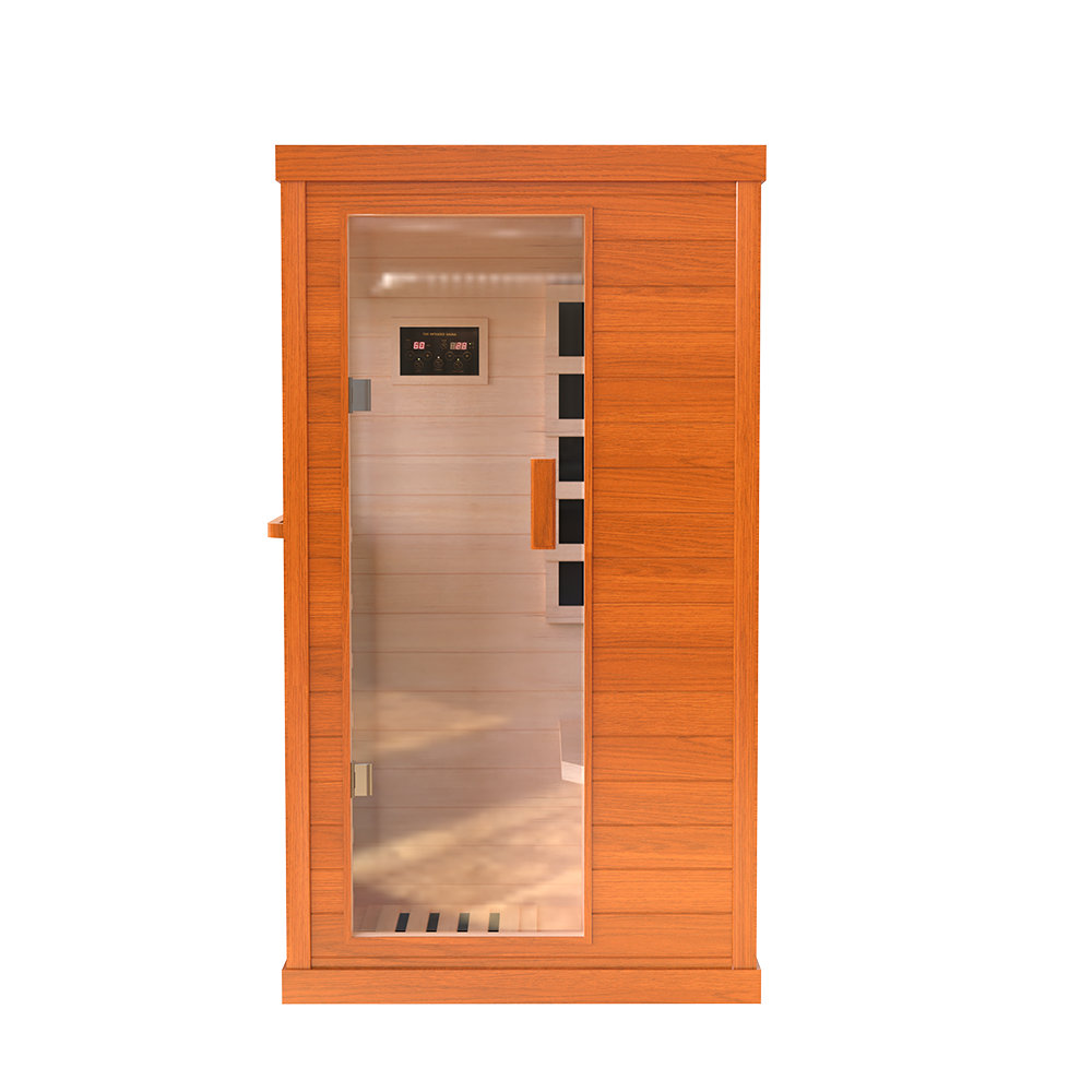 iYofe Single-Person Sauna Room In Red Mahogany Finish | Wayfair