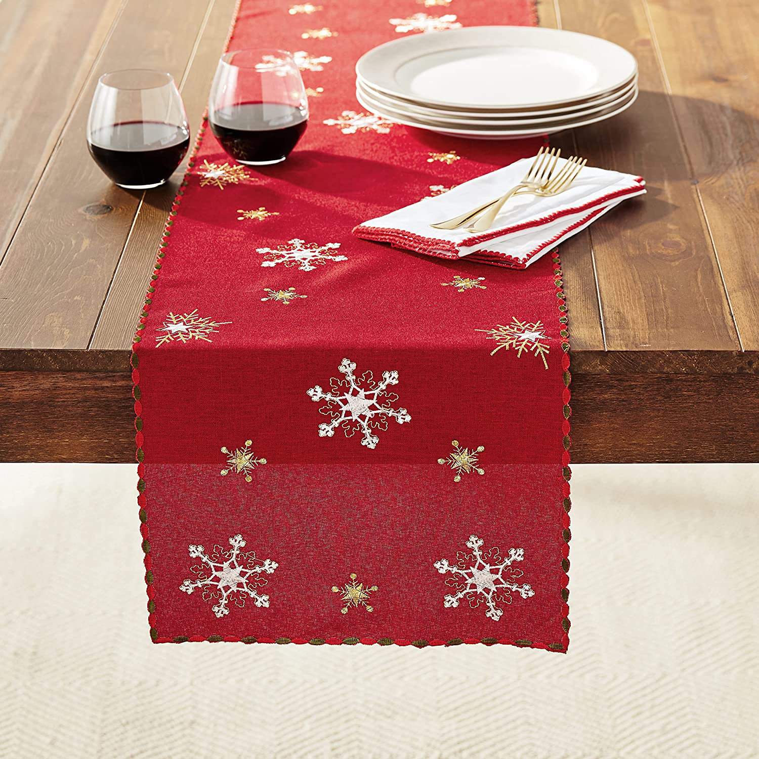 The Holiday Aisle® Akira Christmas Table Runner | Wayfair