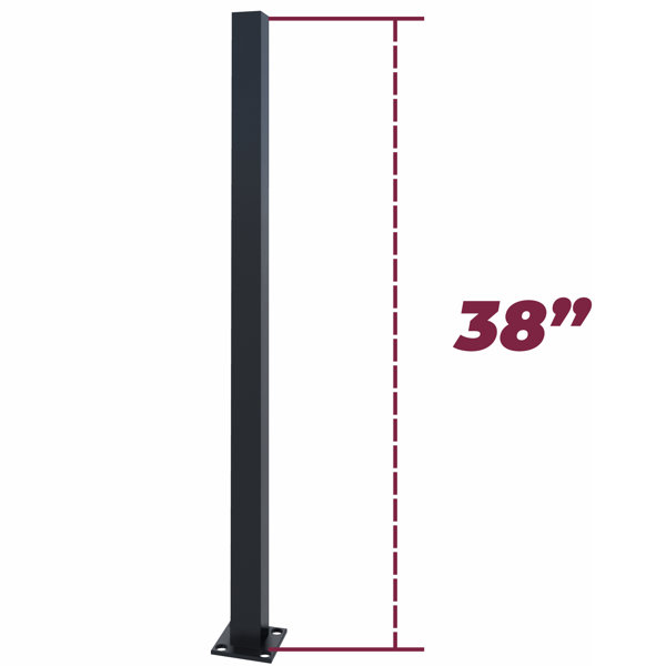 CR Home Handrail Post, Wrought Iron Black Metal Railing Post with ...