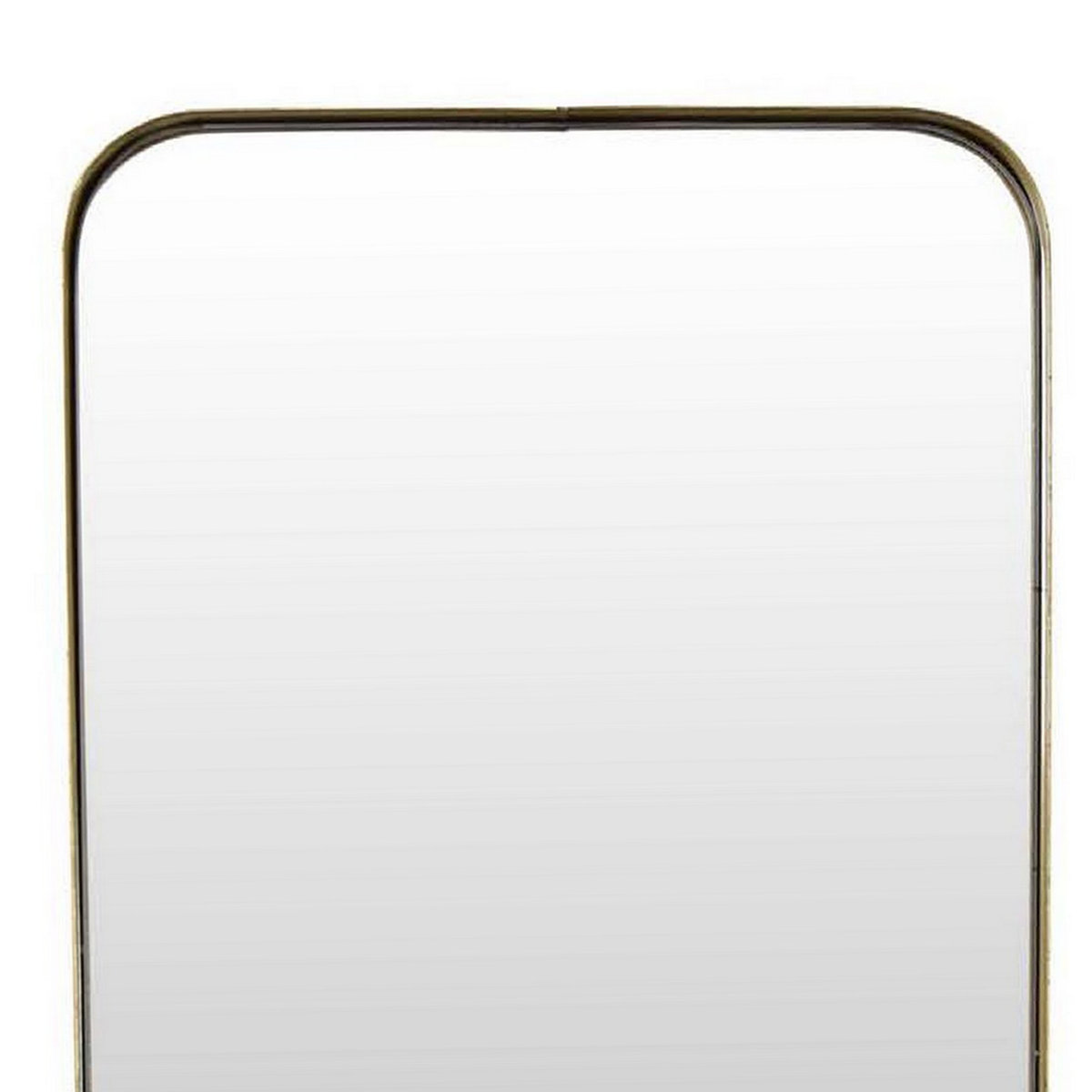 Benjara Feno Decorative Wall Mirror W Rack, Portrait Style 30 Inch Gold ...