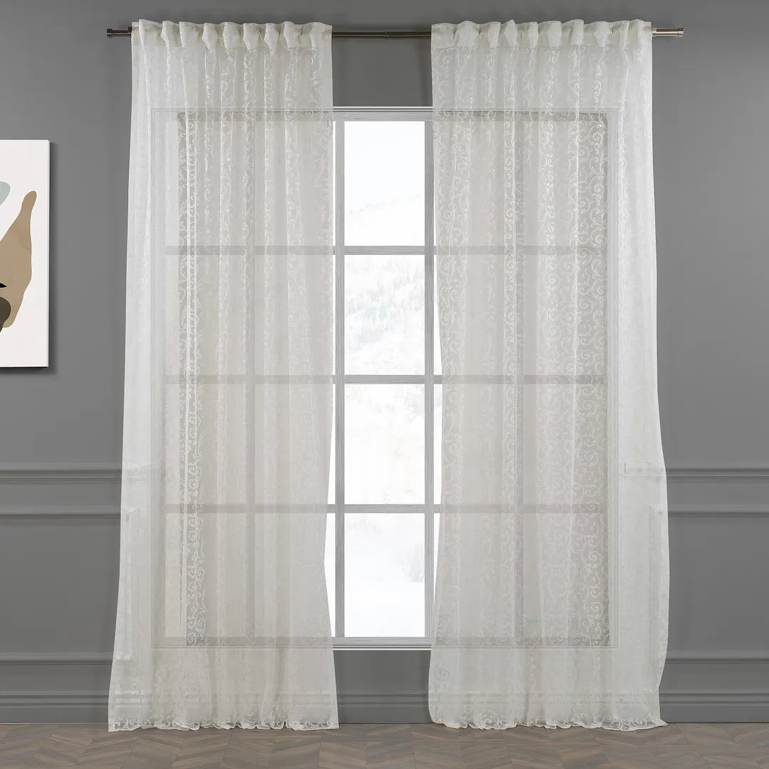 Lilijan Home & Curtain Extra Long and Extra Wide Classic Lace Patterned ...