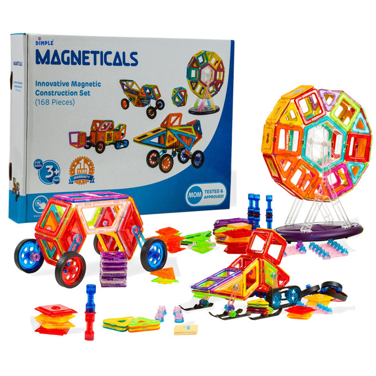 Dimple Magneticals 168 Piece Pieces Learning & Exploration Magnet Toys ...