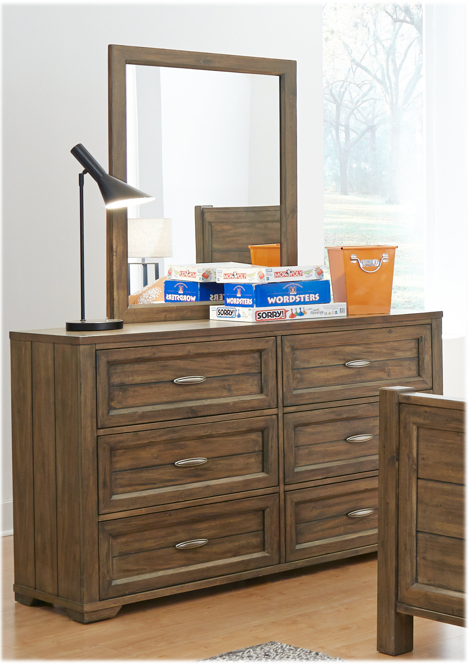 My Home Furnishings Logan 6 Drawer Double Dresser | Wayfair