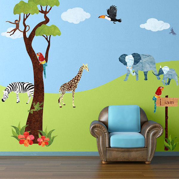 My Wonderful Walls Jungle Safari Wall Mural & Reviews - Wayfair Canada