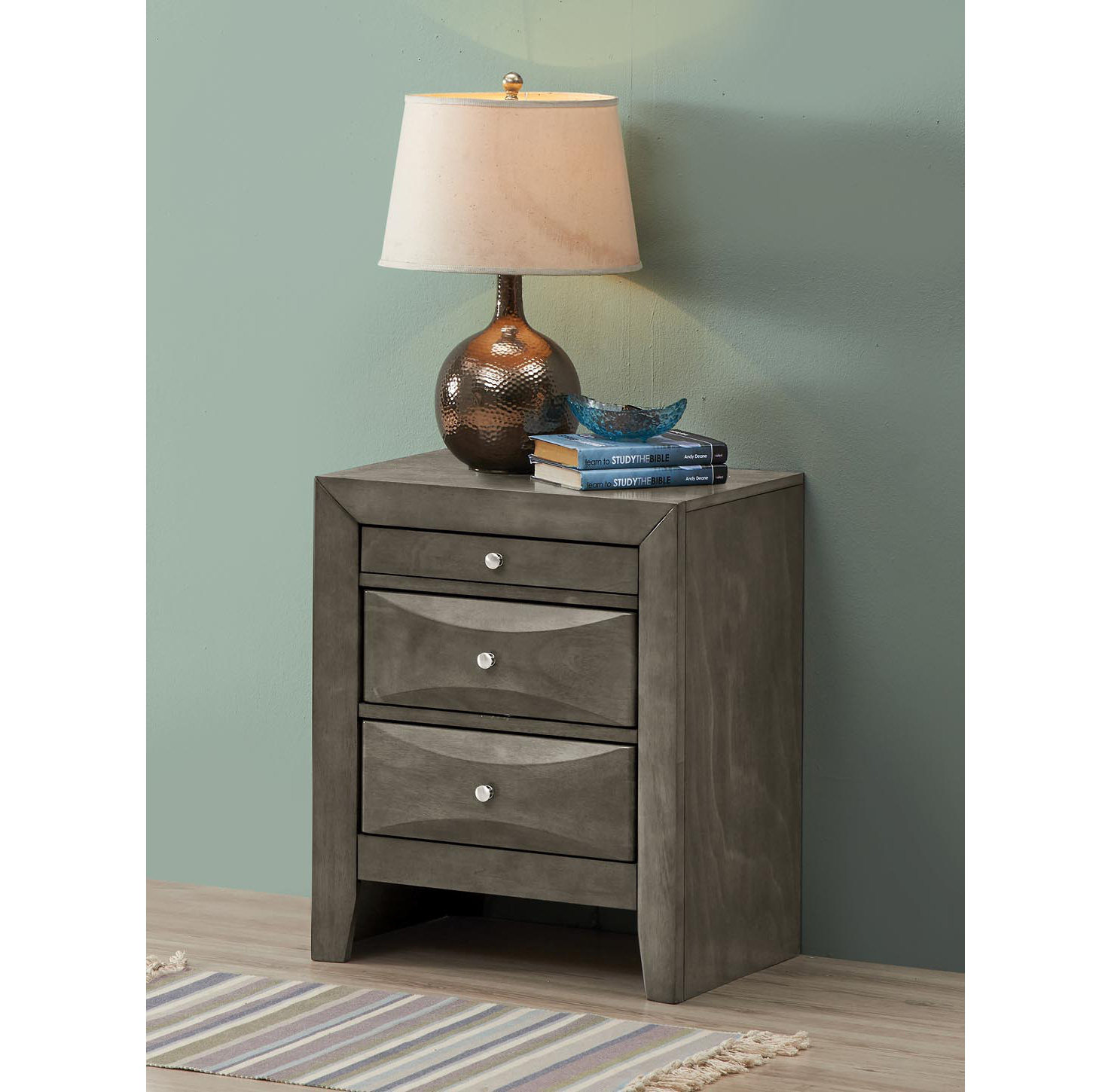 Lark Manor™ Modern Nightstand, Small Nightstand, Bedroom Nightstand ...