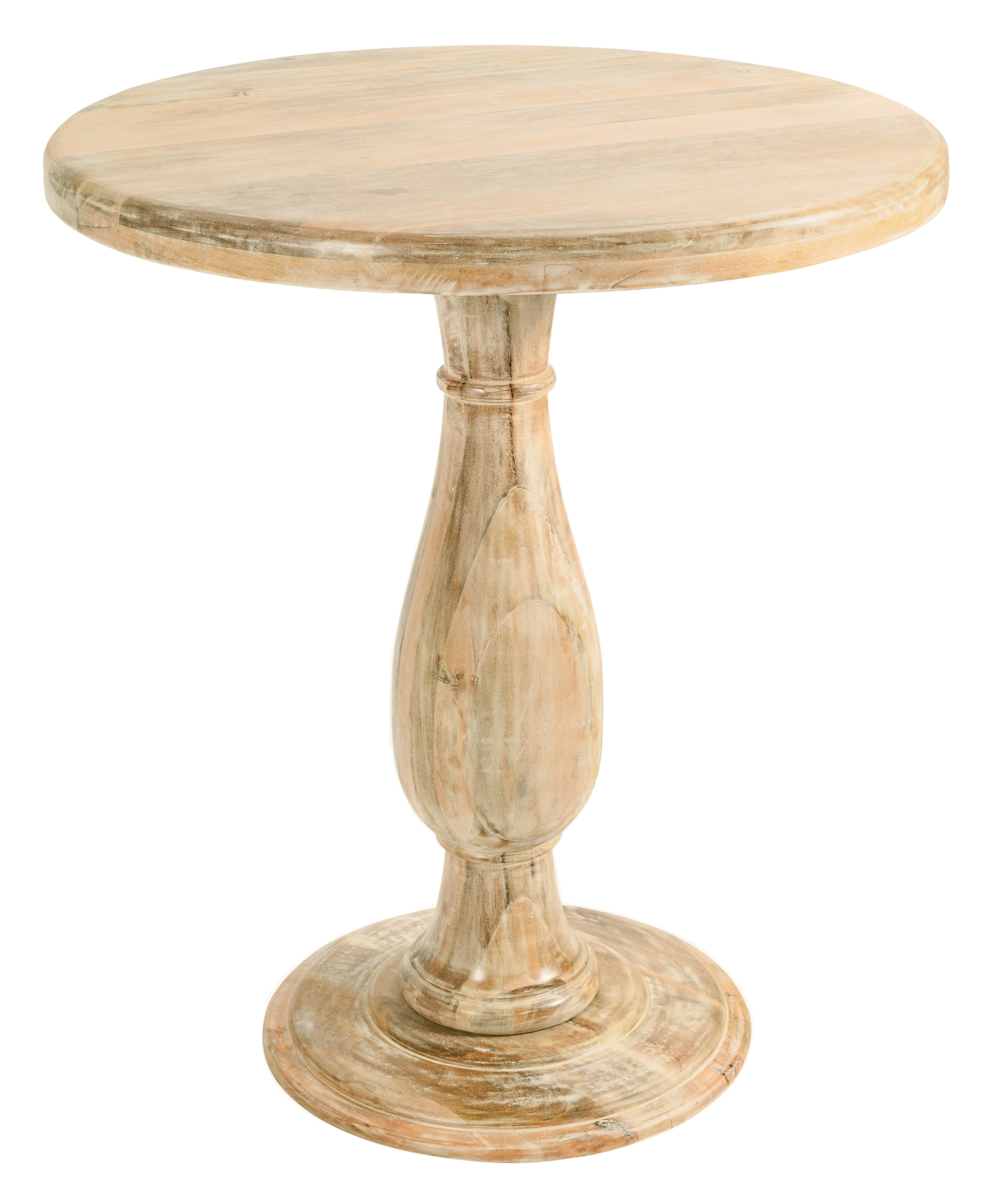 Foundry Select Jenna Pedestal Bar Table In Coastal Natural Finish On ...